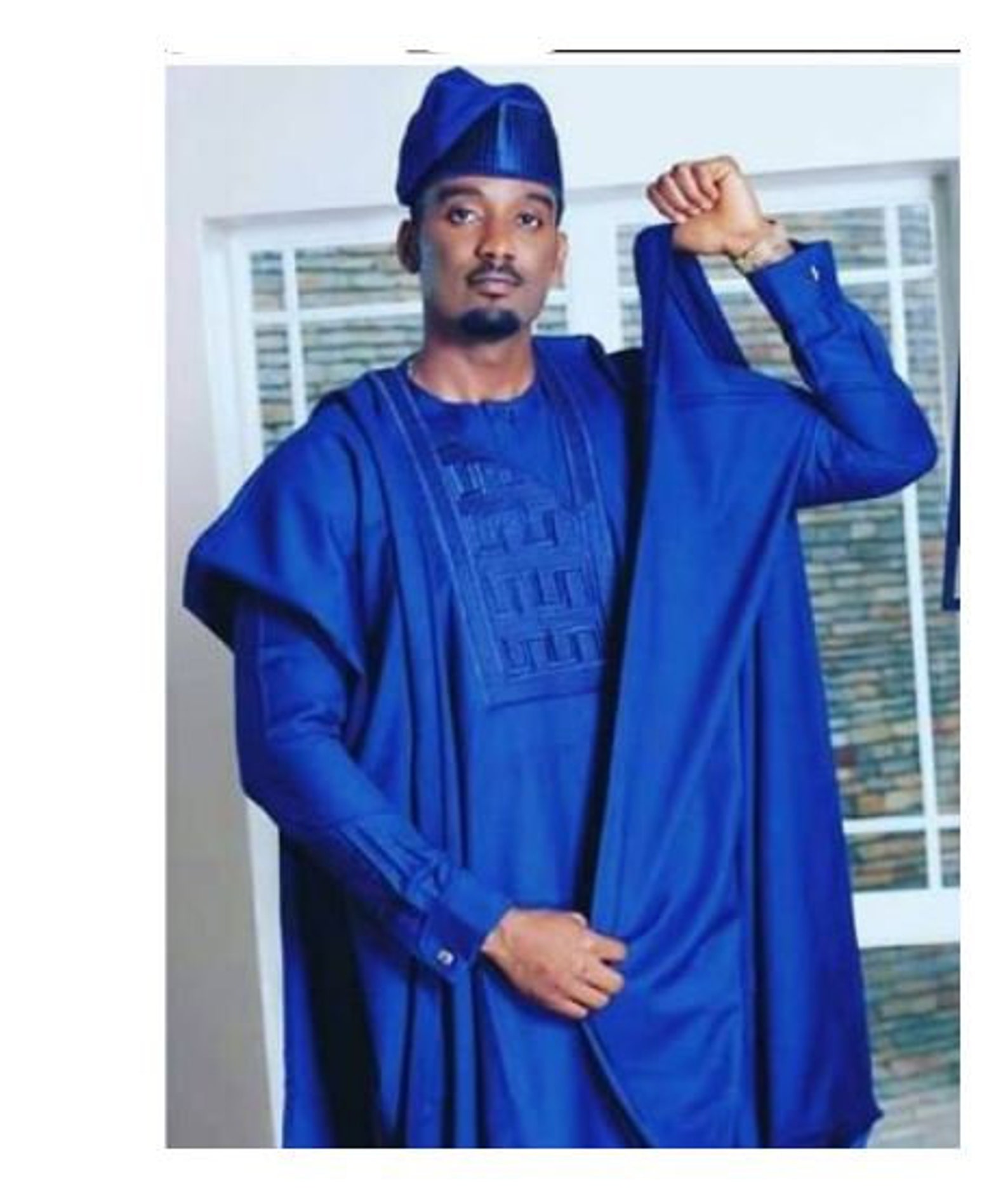 Royal Blue Agbada for Men, African Agbada, African Wedding Suit, Agbada ...