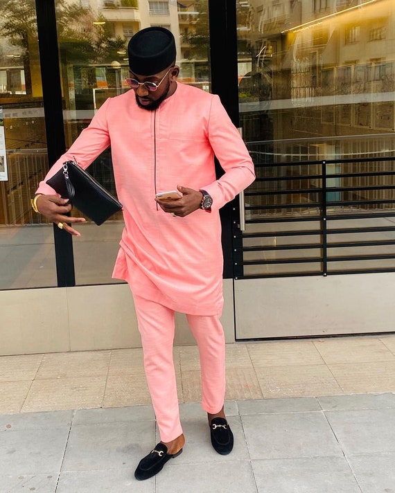Pink Senator Wear African Wedding Suit Groomsmen Suit - Etsy