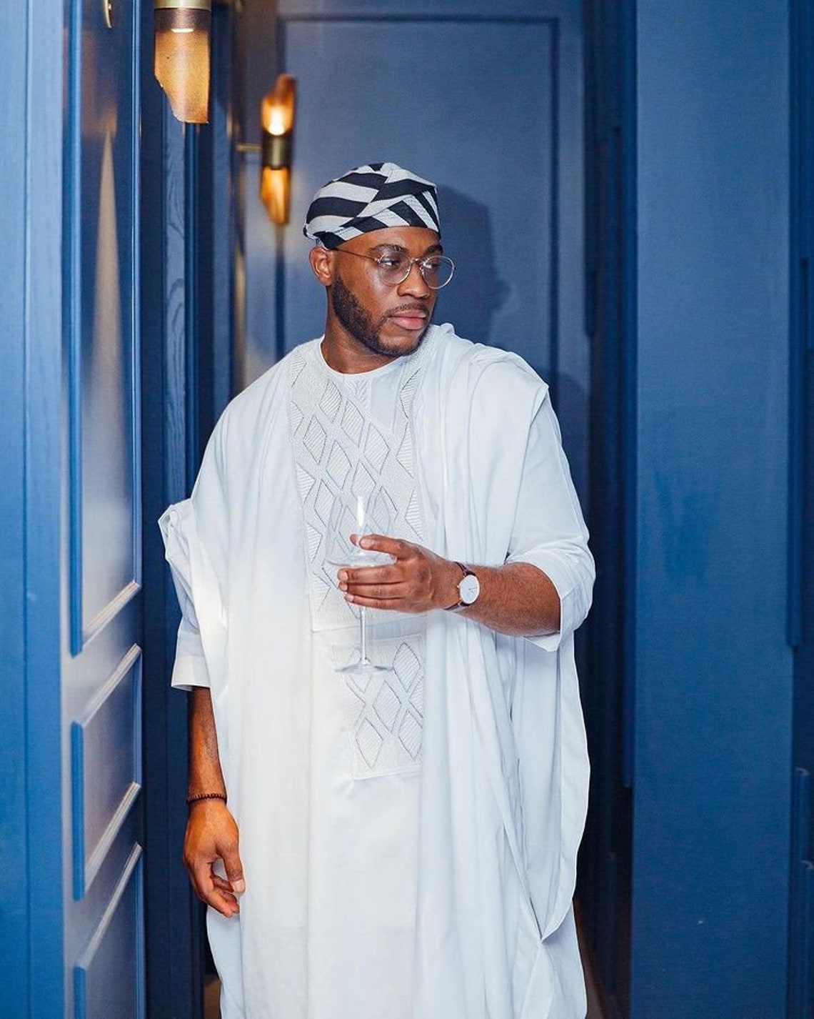 White Wedding Agbada for Men, African Agbada, African Wedding Suit ...