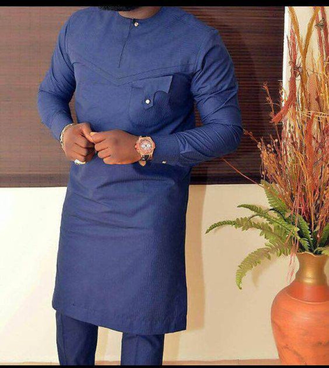 African Wedding Suit, African Men's Wear, Men's Kaftan, Traditional ...
