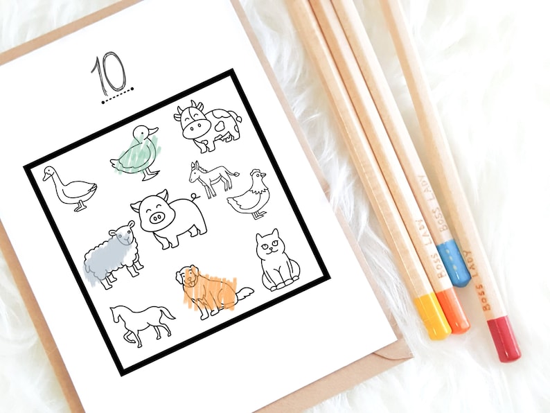 Printable Count and Color Numbers Sheet, Coloring Pages, Barn/farm ...