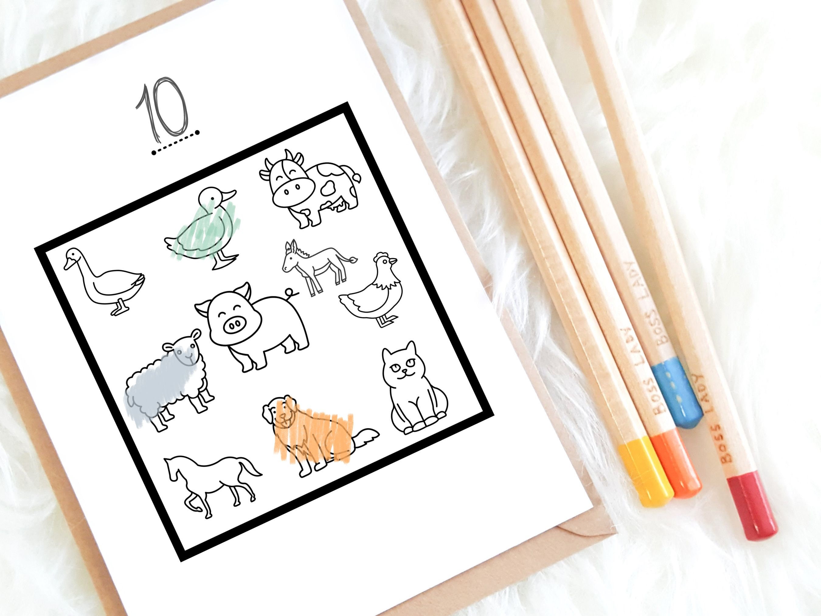 Printable Count and Color Numbers Sheet, Coloring Pages, Barn/farm ...