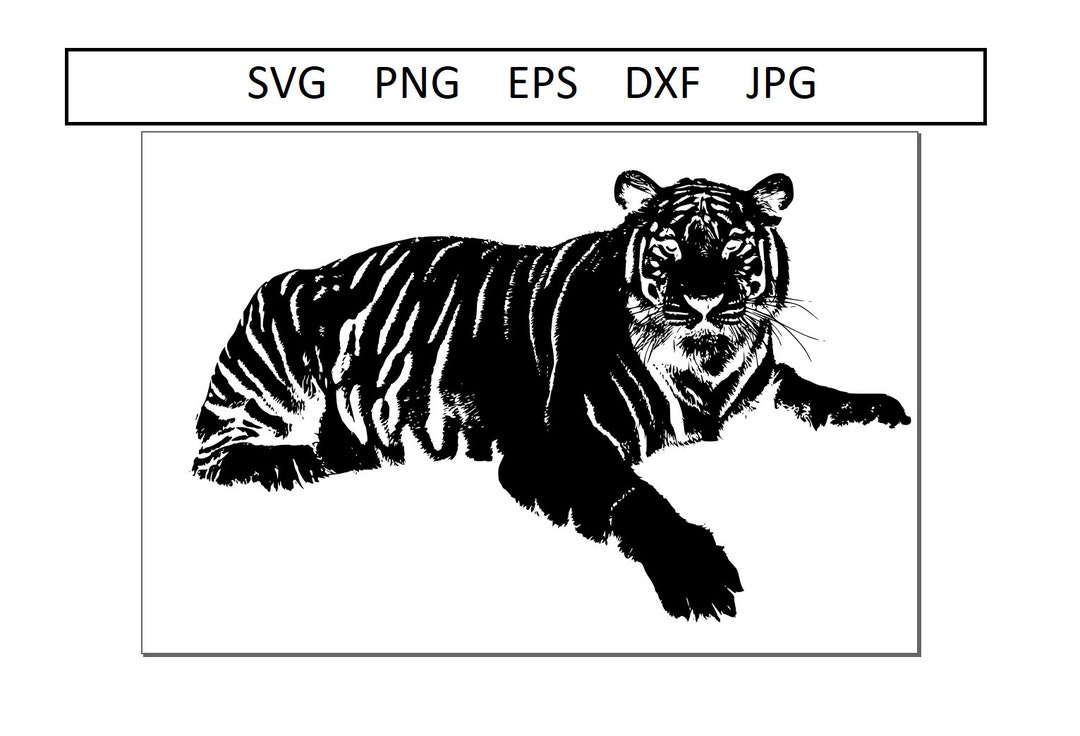 Tiger SVG Cut File Tiger Vector Svg Digital File Animal Print ...