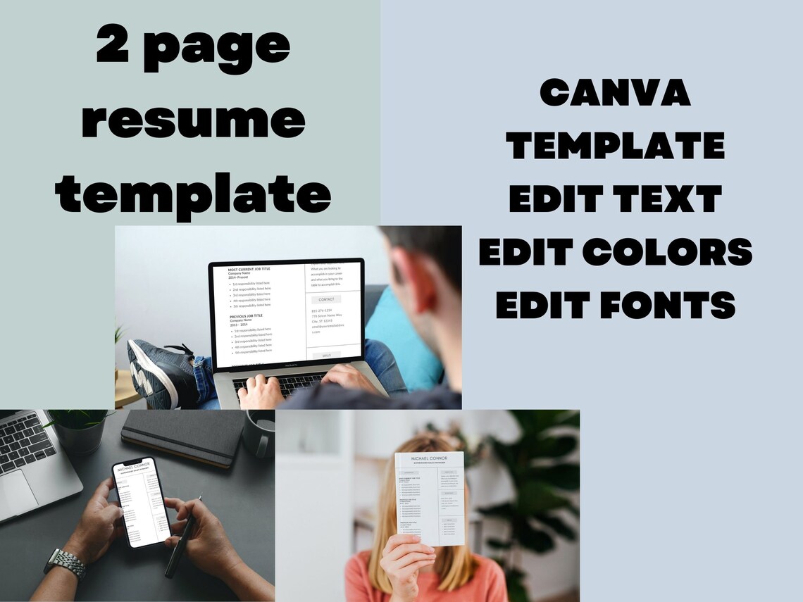 Easy Resume Template I Professional Resume Template I Resume | Etsy