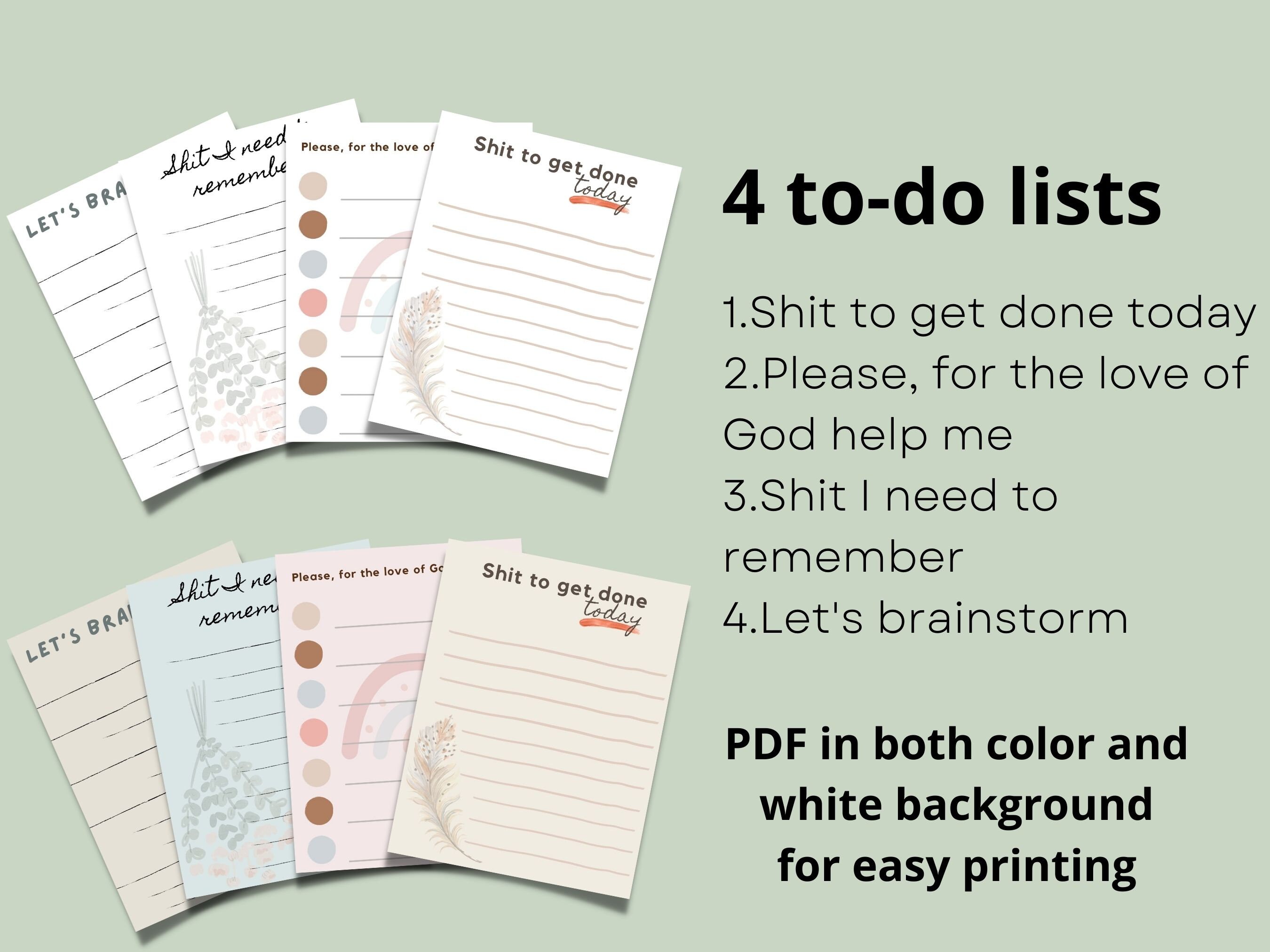 Funny to Do Lists I Workplace Humor I to Do List I to Do Lists - Etsy