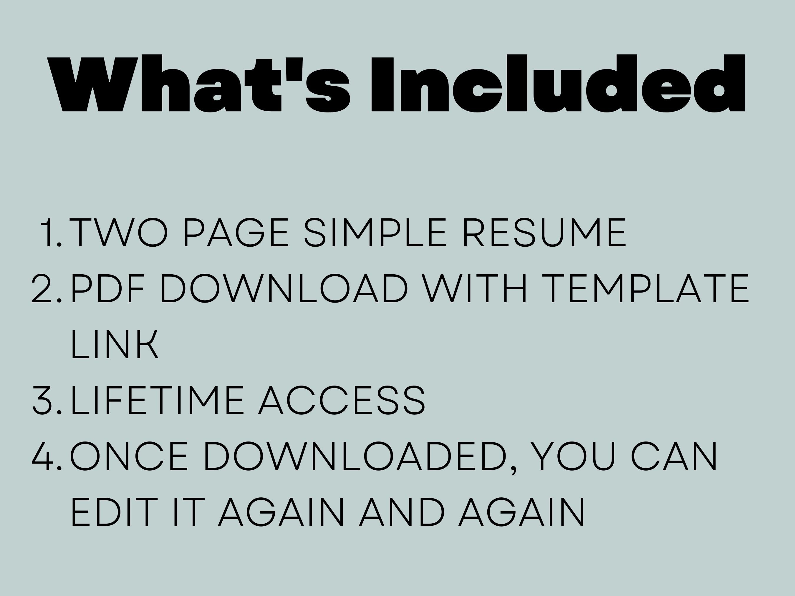 Easy Resume Template I Professional Resume Template I Resume Template I ...