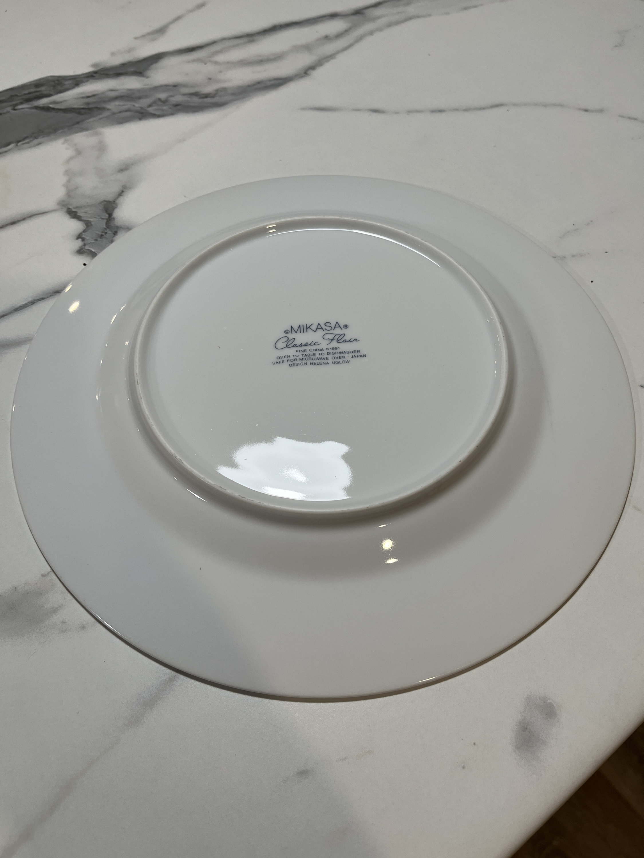 Mikasa Classic Flair White China Plate - Etsy