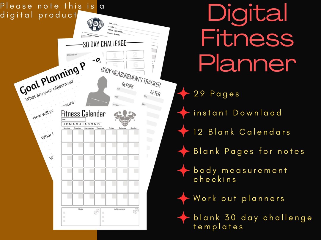 Fitness Goal Workbook, Fitness Motivation Book, Fitness Planner - Etsy
