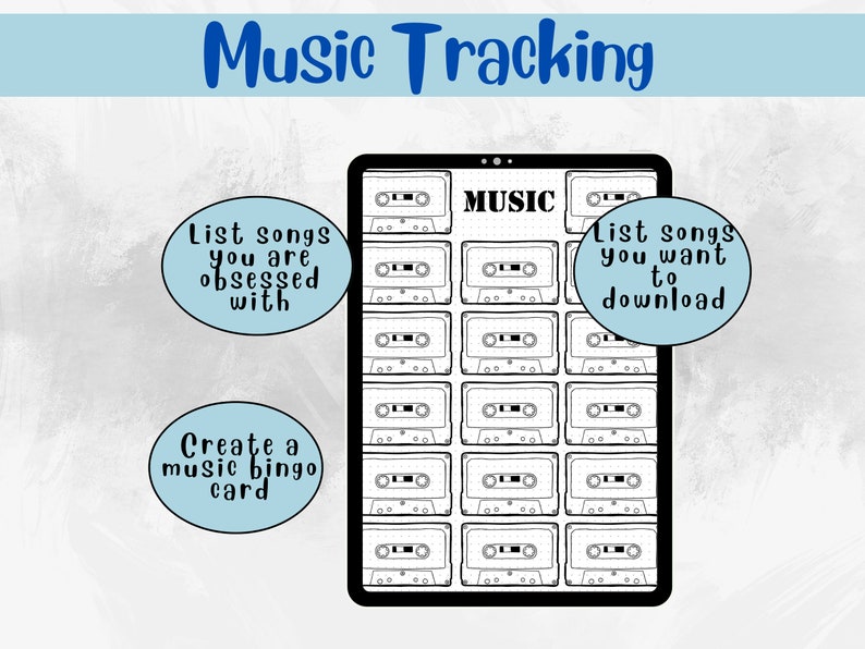 Printable Habit Tracker Templates: Self-care, Movies, Music, Books (PDF ...