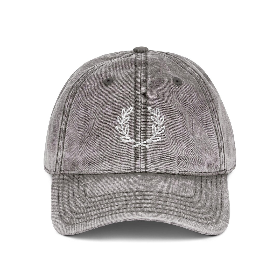 Vintage Embroidered Cap, Roman Laurel Wreath Crown Embroidery, Men's ...