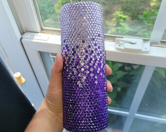 Purple Rhinestone Tumbler - Etsy