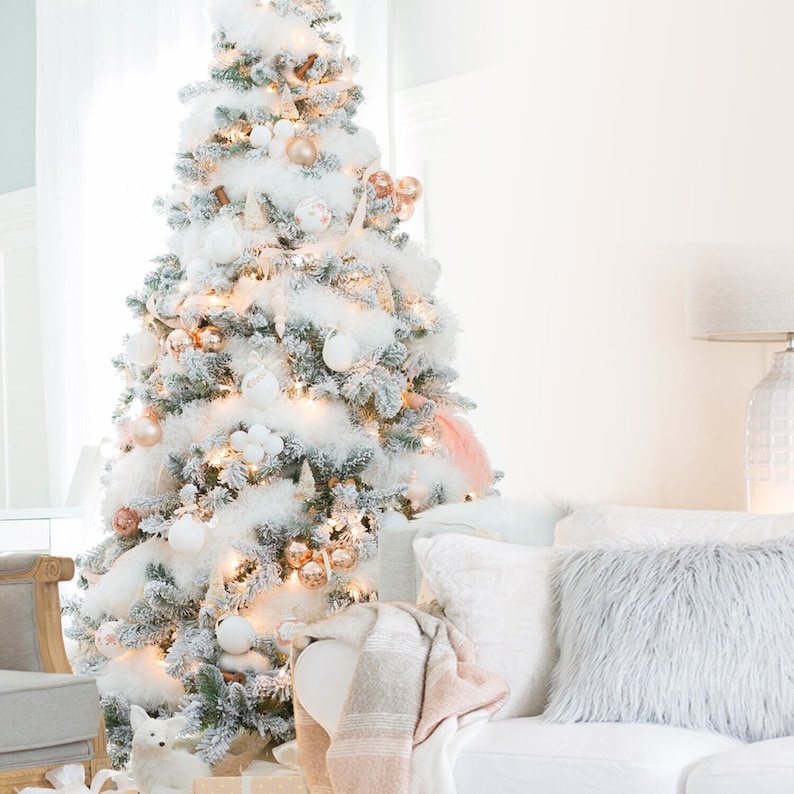 10m Pure White Feather Boa Strip for Christmas Tree - Etsy Singapore