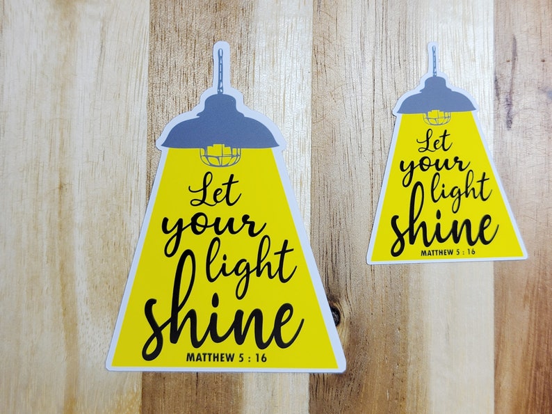 Let Your Light Shine/ Bright Yellow Lamp / Laptop Stickers ...