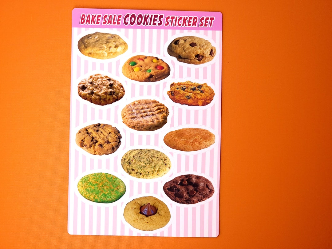 Bake Sale Dozen Cookies Sticker Sheet/ Laptop Stickers/ Weatherproof ...