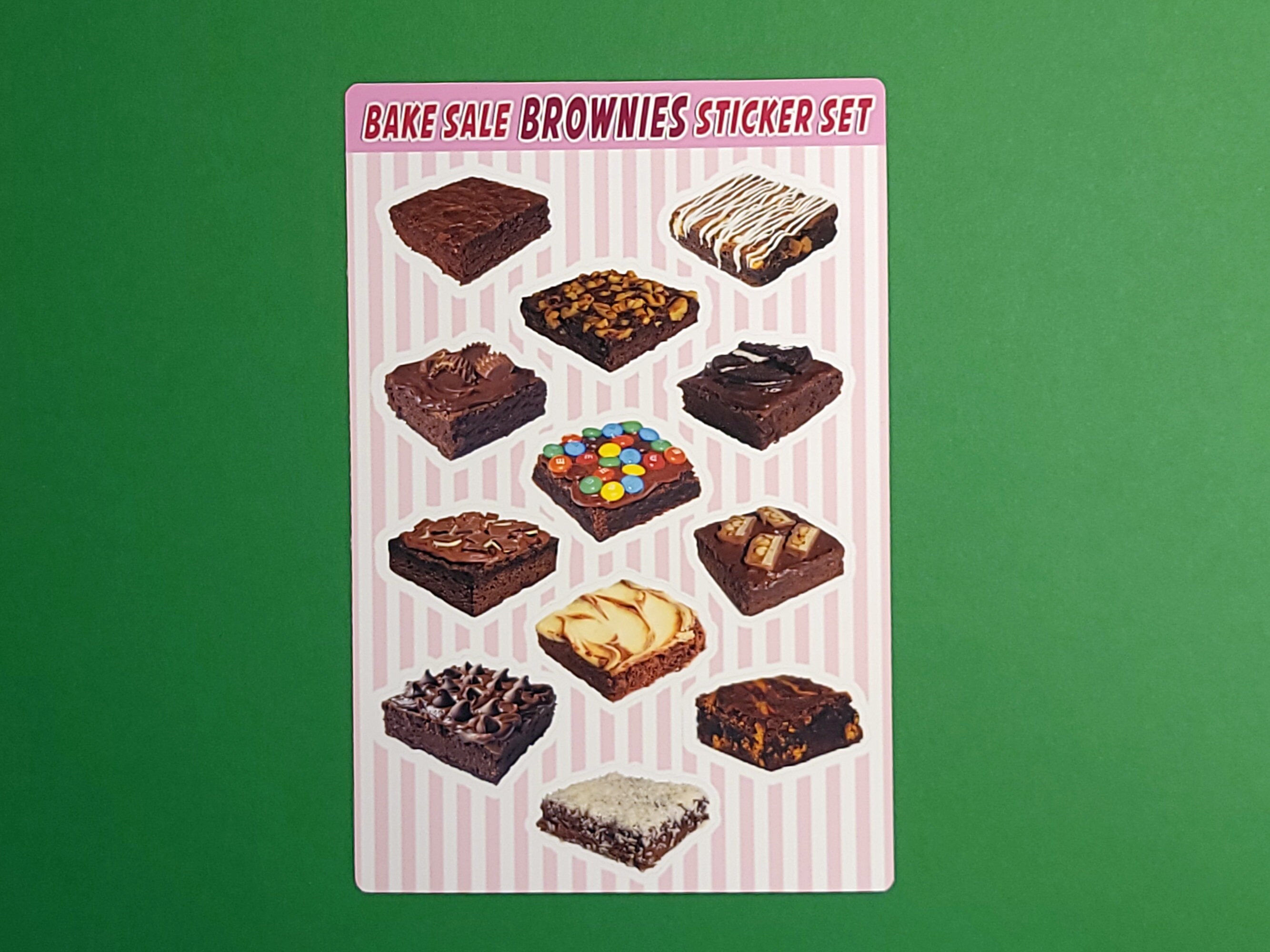 Bake Sale Brownies Dozen Sticker Sheets/ Laptop Stickers/ Weatherproof ...