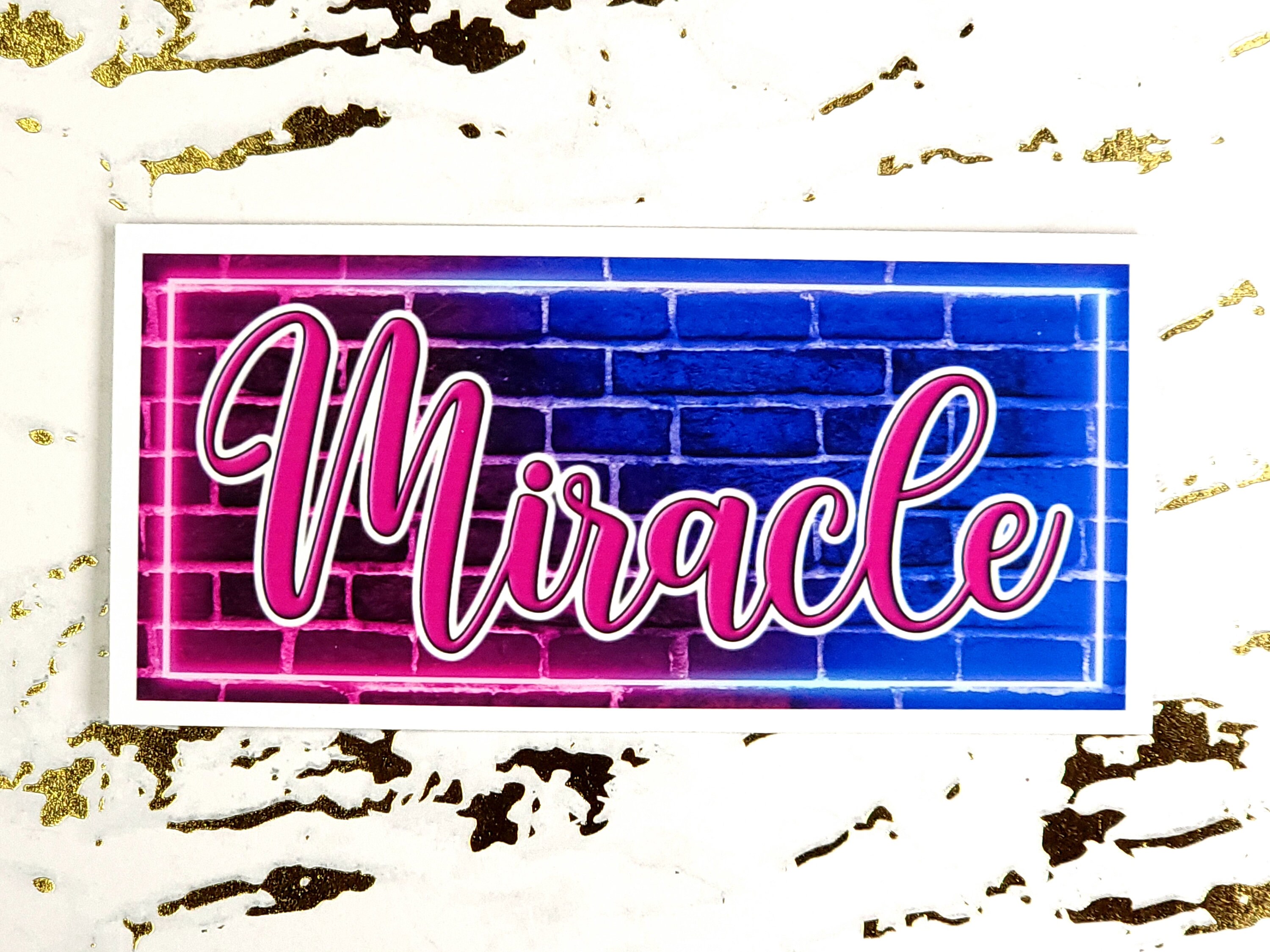 Bright Neon Miracle Sticker/ Laptop Sticker/ Weatherproof - Etsy