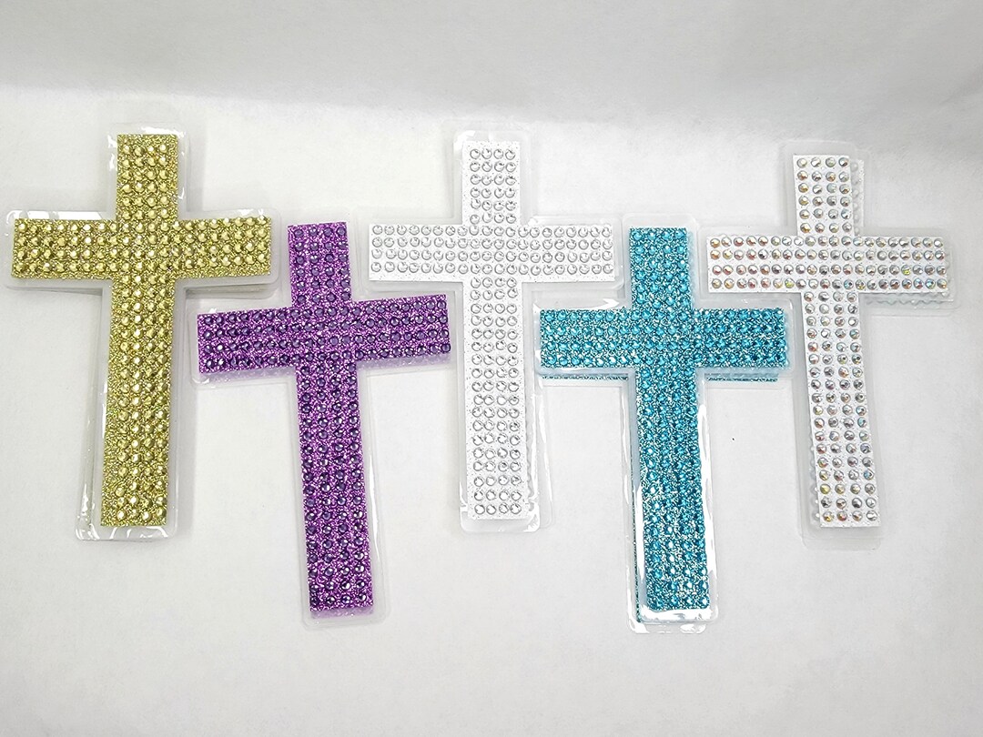 Rhinestone Glitter Cross Sticker, Car Window Decal, Tumbler Flask ...