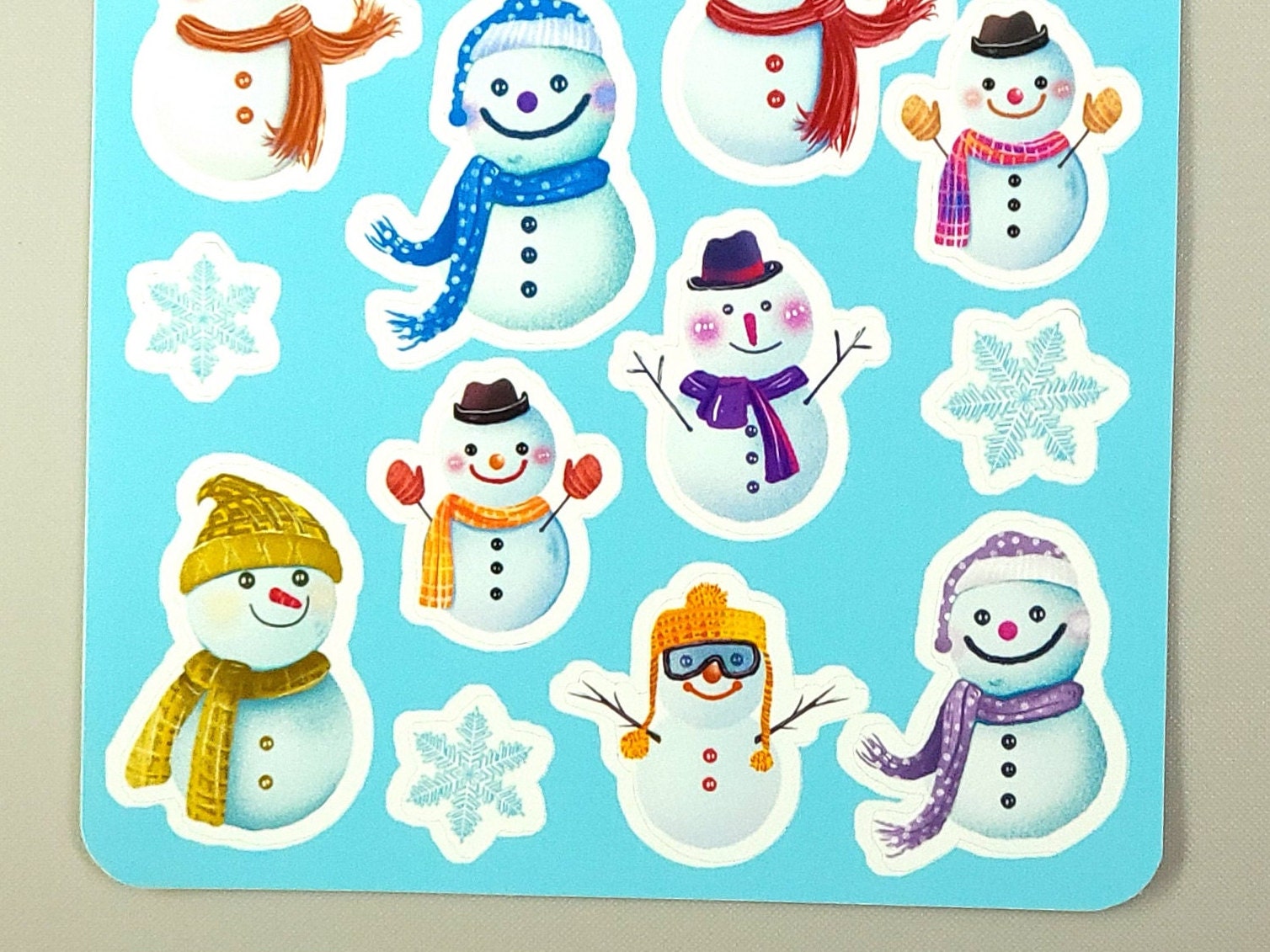 Snowman Party Full Sticker Set Sheet/ Winter Time/ Student - Etsy