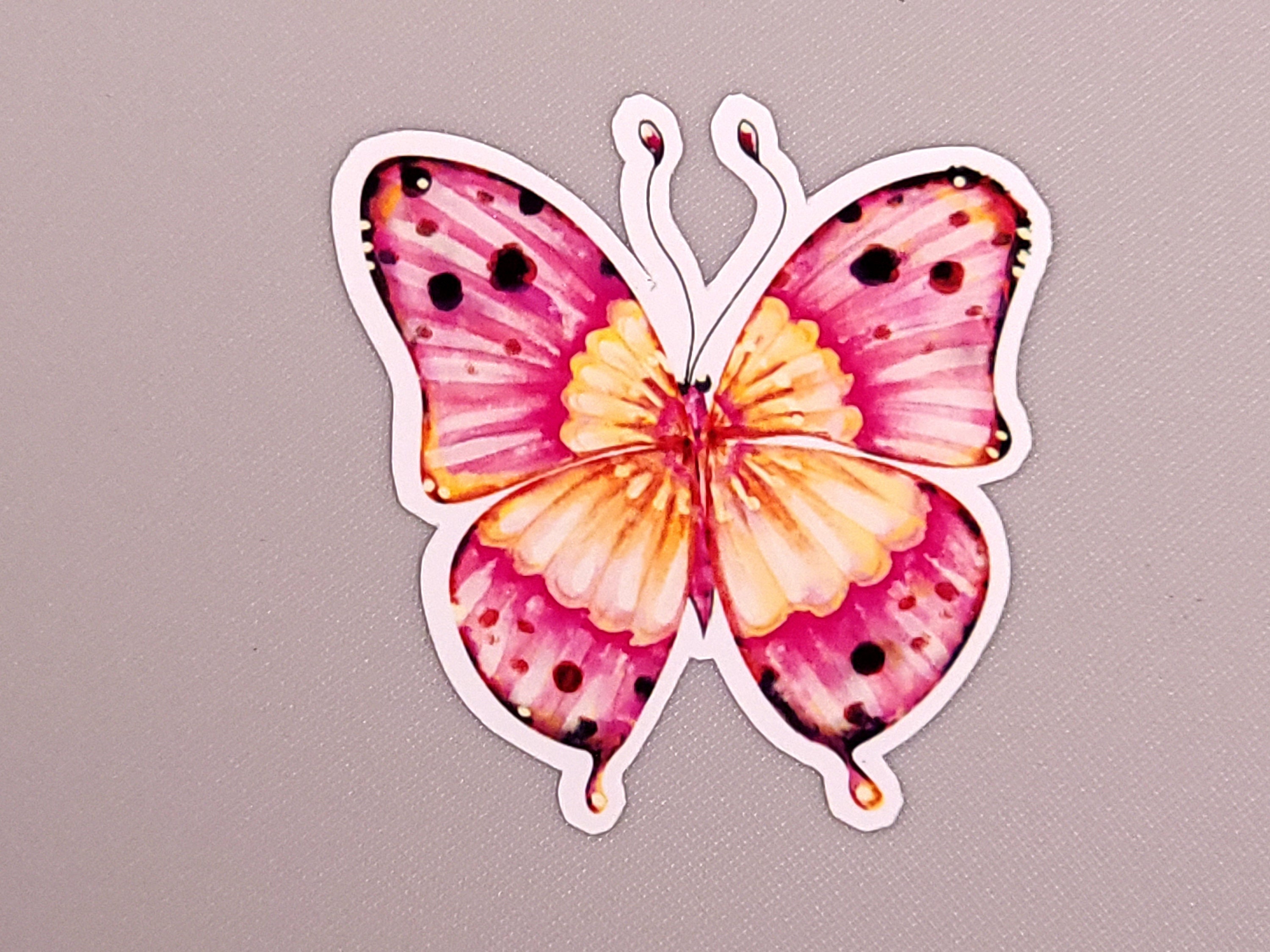 Pink & Peach Butterfly/ God's CREATION Sticker/ Laptop Stickers ...