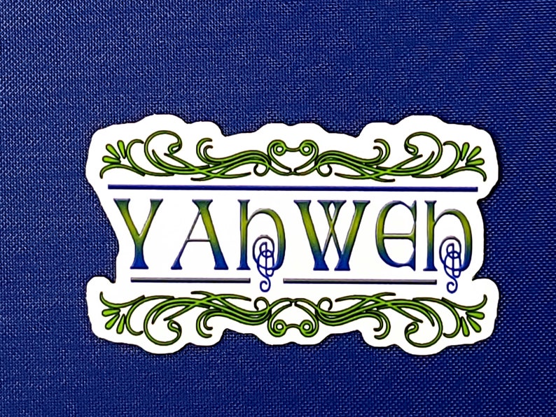 Yahweh / YHWH / Name of God / Laptop Stickers / Weatherproof Matte or ...
