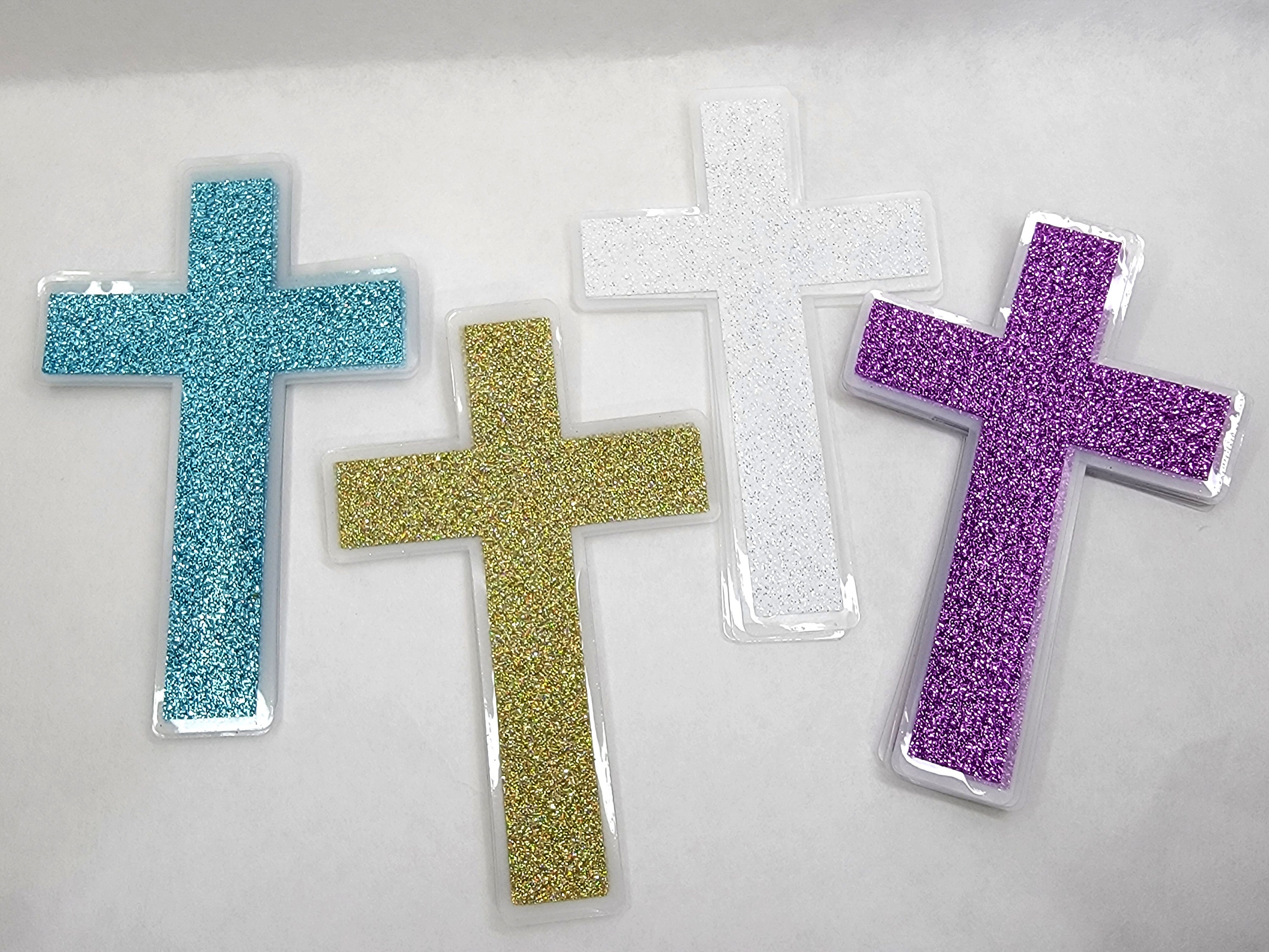 Glitter Cross Sticker, Car Window Decal, Tumbler Flask Decoration ...