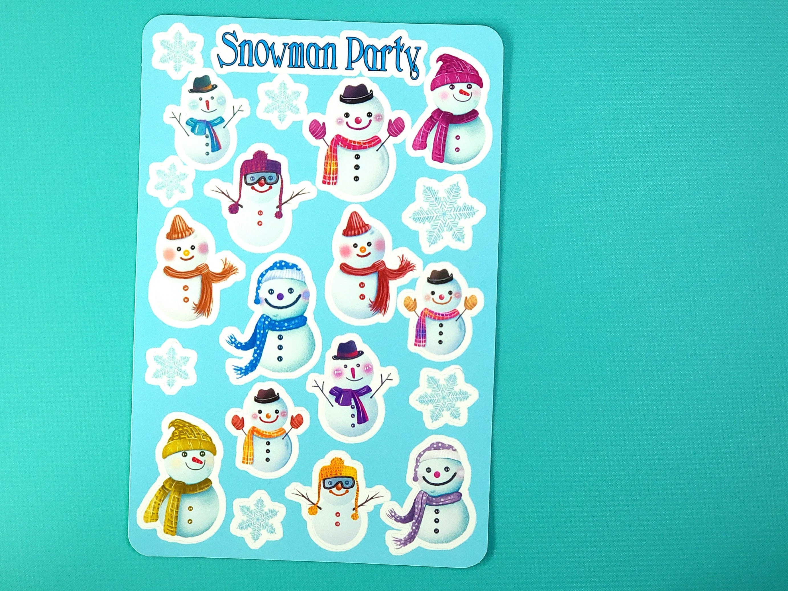 Snowman Party Full Sticker Set Sheet/ Winter Time/ Student - Etsy