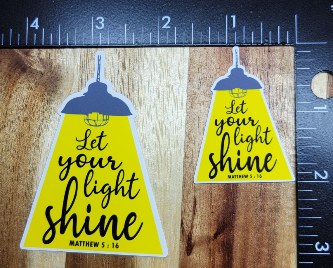 Let Your Light Shine/ Bright Yellow Lamp / Laptop Stickers ...