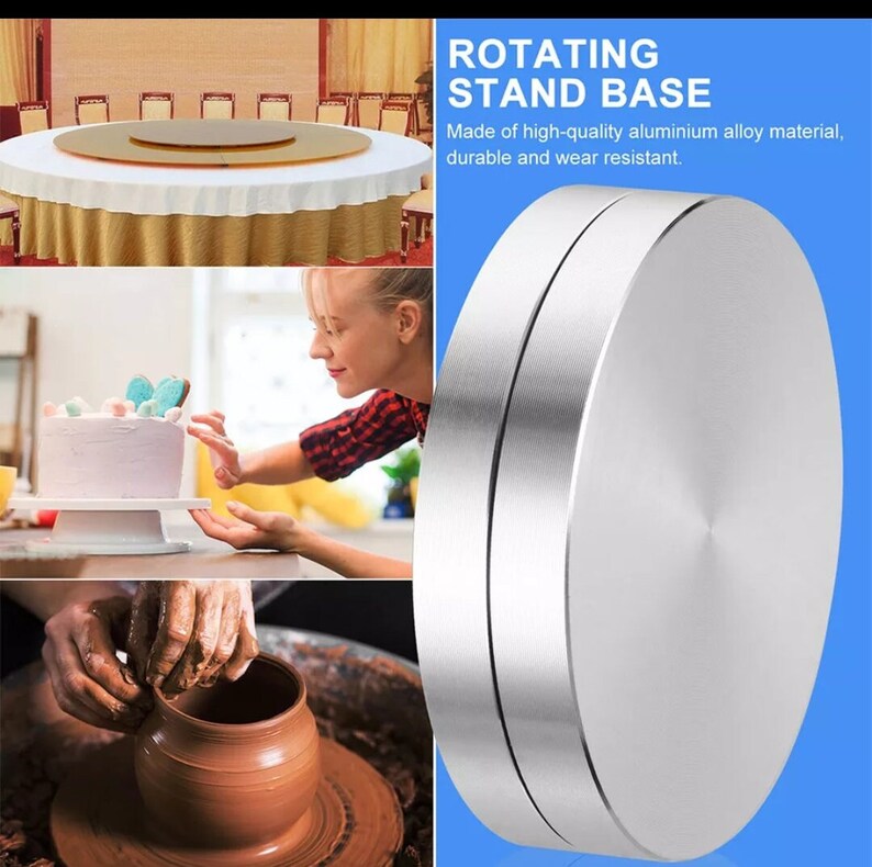 Mini Aluminum Alloy Pottery Wheel Turntable Small Sculpture Display ...