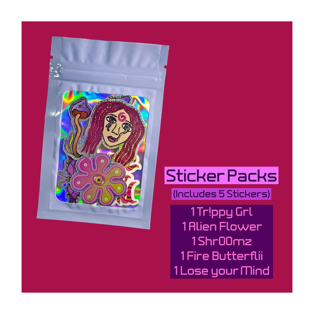 Psychedelic Y2k Sticker Pack - Etsy