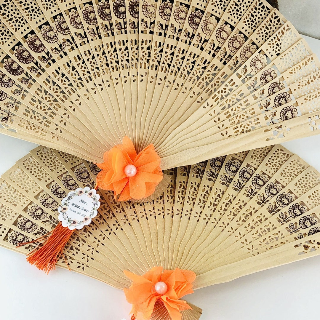 50pcs Personalized Hand Fan for Wedding Guest Favors in Bulk, Fans ...