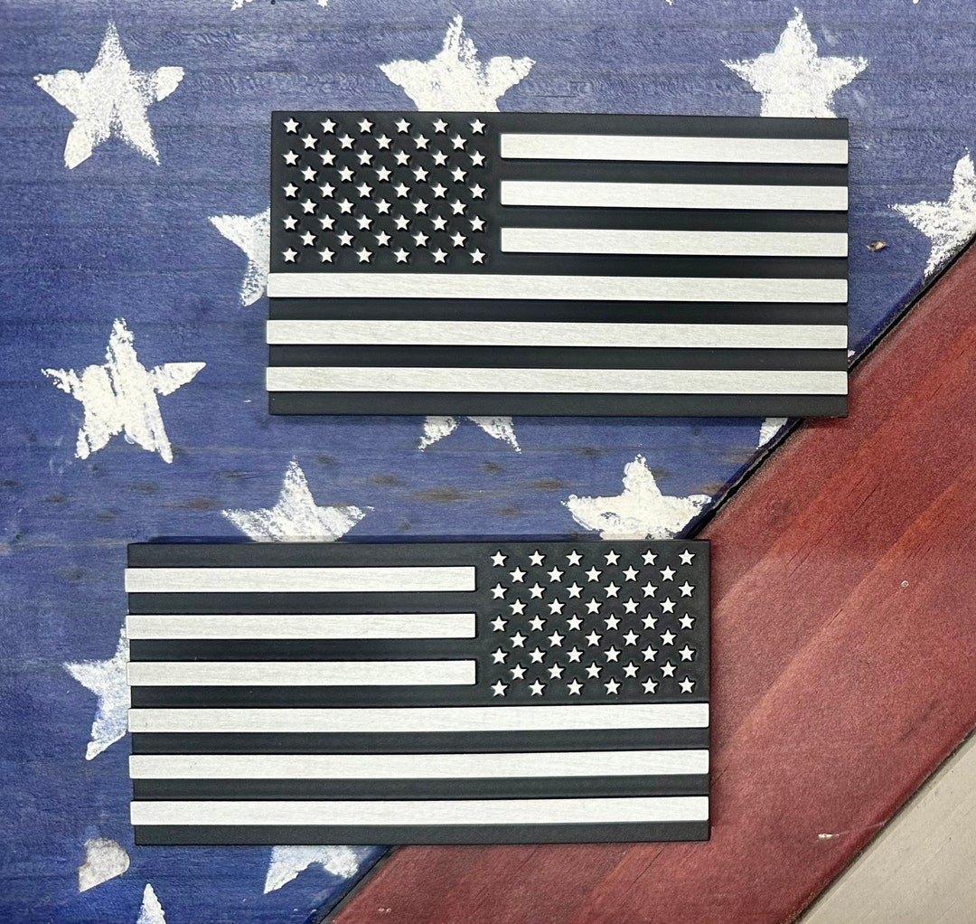 American Flag Emblem Set - Forward & Reverse Facing - Aluminum Magnet ...