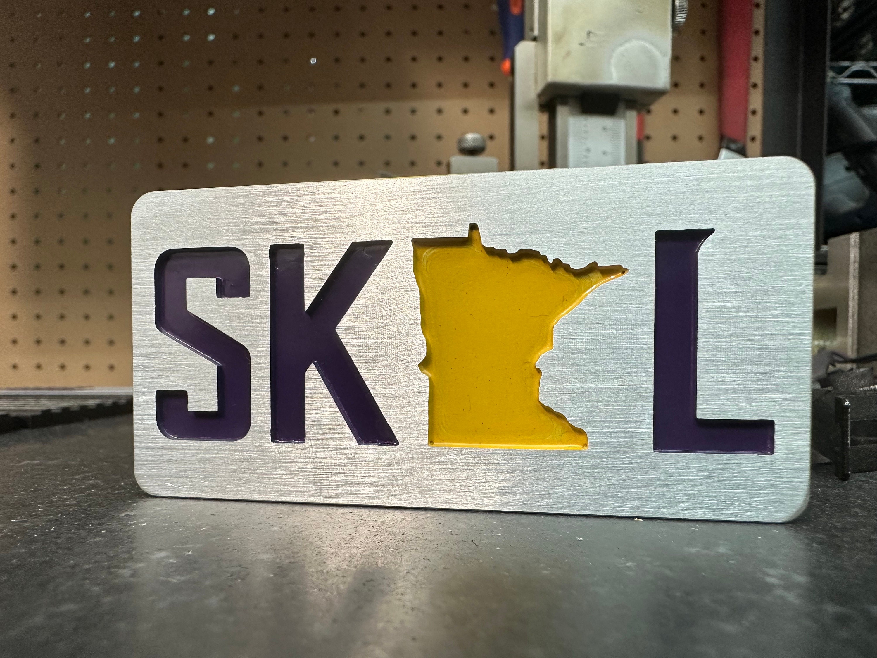 Minnesota Vikings “SKOL” Emblem - Magnet/car Badge - CNC Machined ...