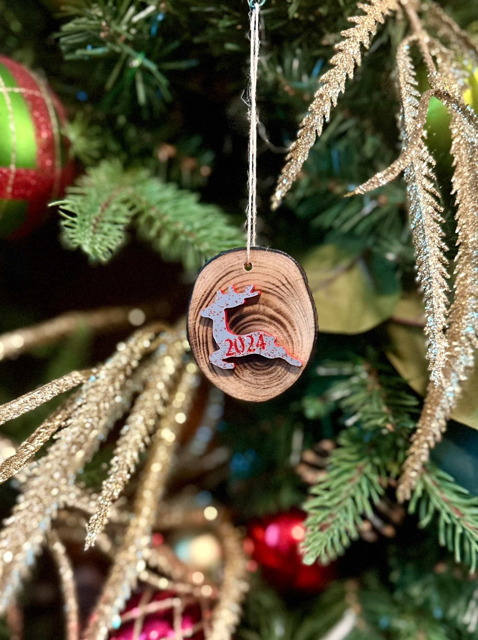 2024 Reindeer Christmas Ornament - Rustic/industrial Home Decor ...