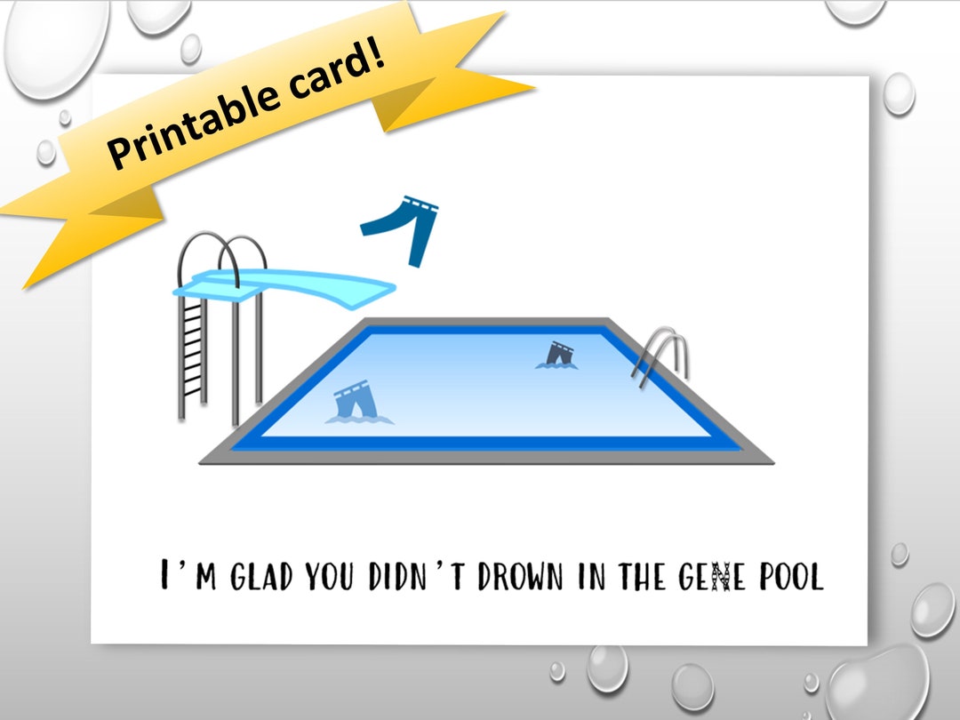 Gene Pool | Printable Funny Biology Card | Instant Download | A1, A6 ...