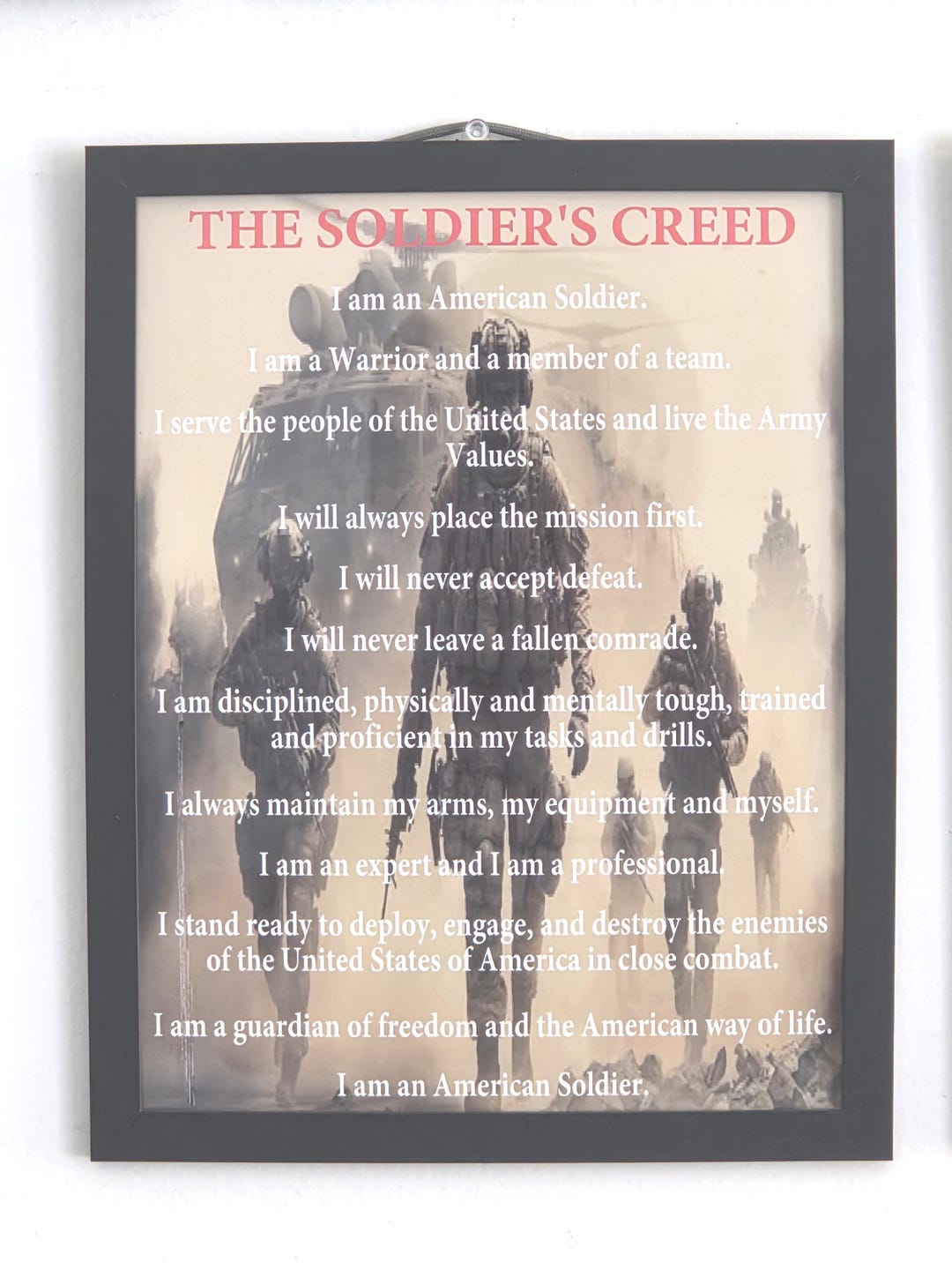 The Soldier's Creed 8.5" X 11" Digital Photo - Etsy