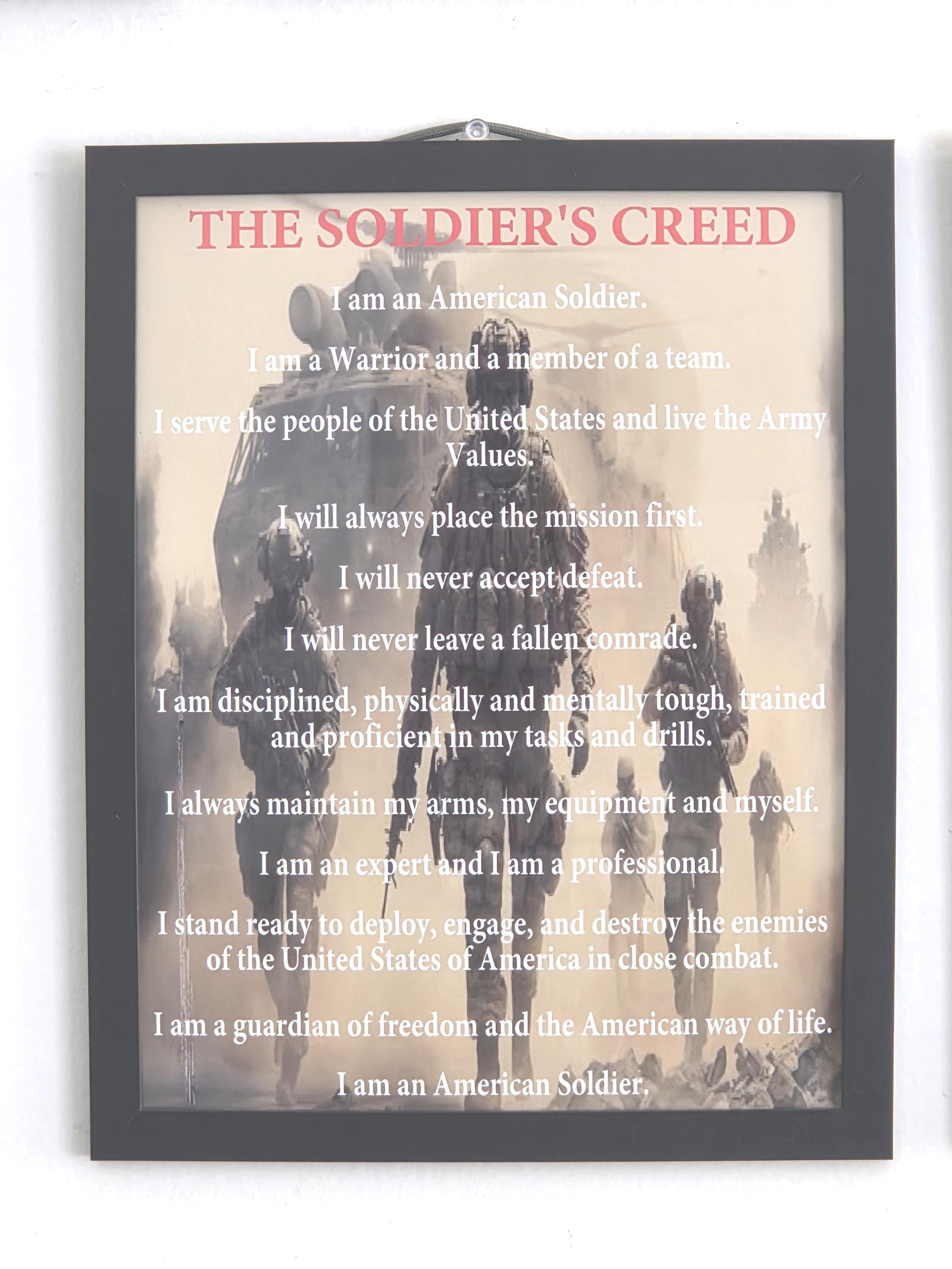 The Soldier's Creed 8.5" X 11" Digital Photo - Etsy