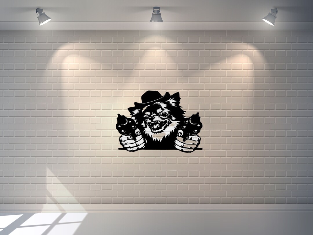 Gangster Dog Wall Decor Cnc and Laser Cut Drawing - Etsy