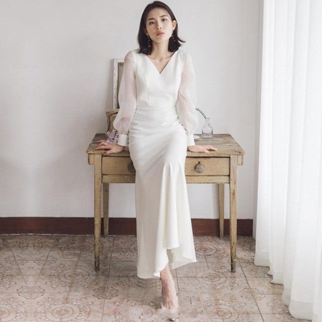 Modest Civil Wedding Dress - Etsy