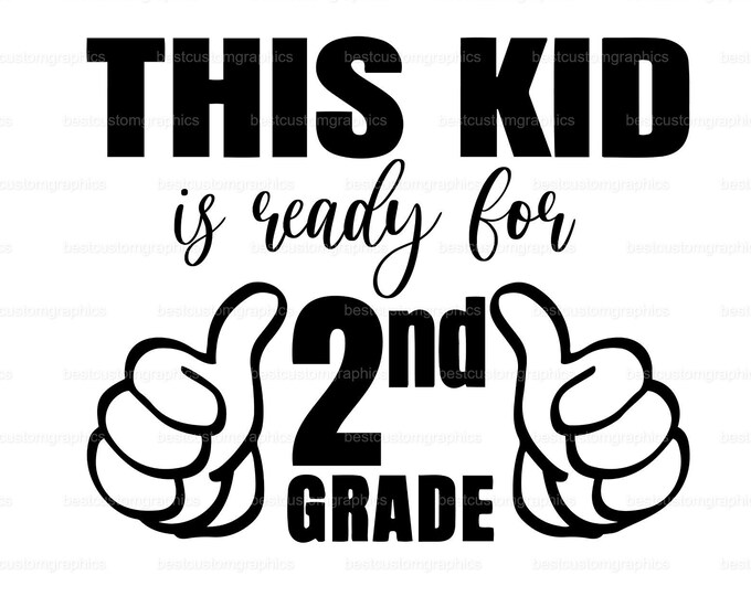 First Day of School SVG 2nd Grade Second Grade Digital Download for ...