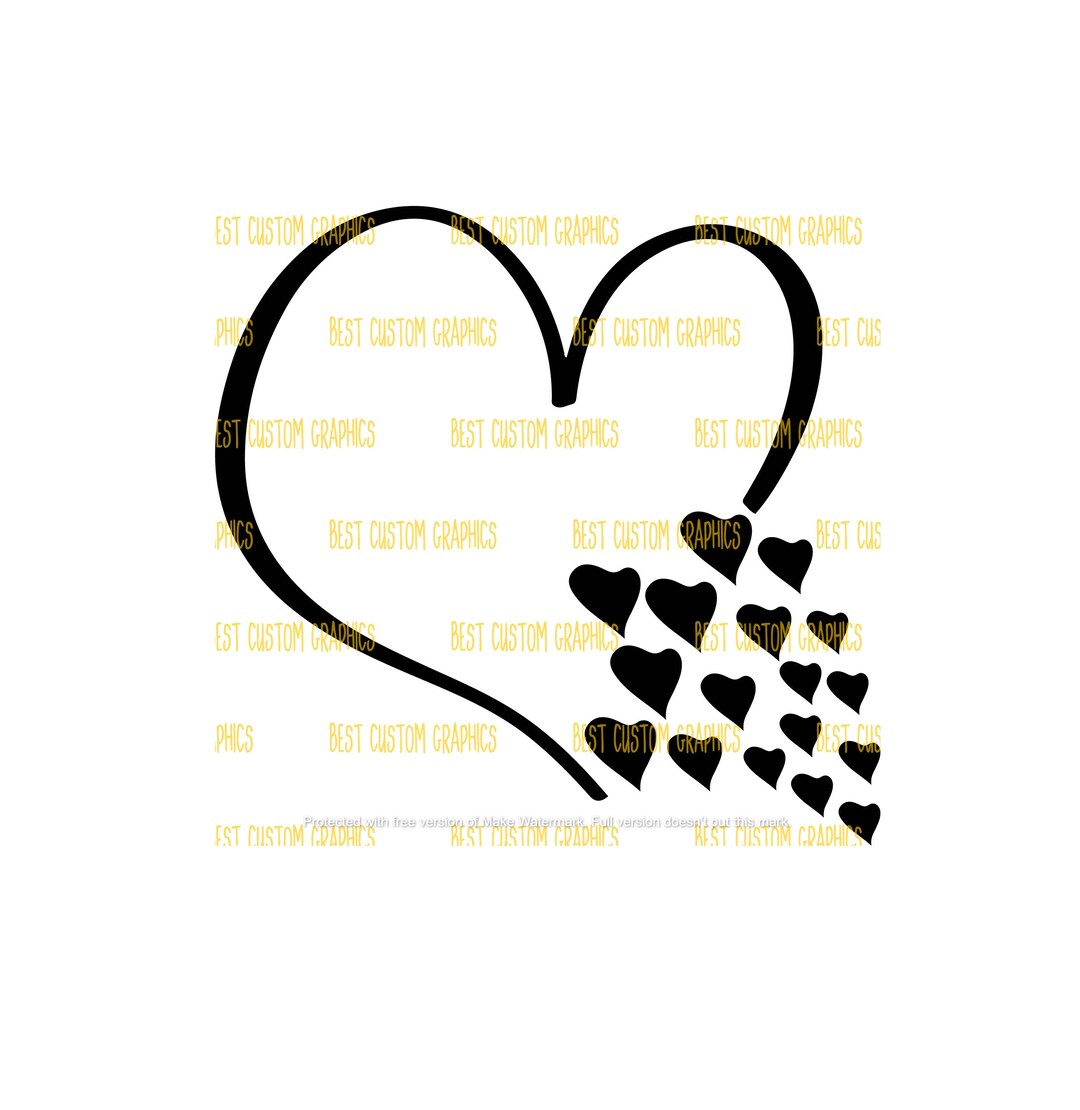 Heart With Little Hearts Love Heart SVG, Valentines Day SVG Love ...