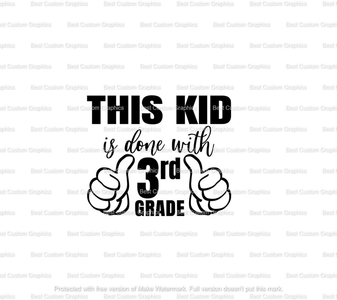 Last Day of School SVG 3rd Grade Third Grade Digital Download for ...