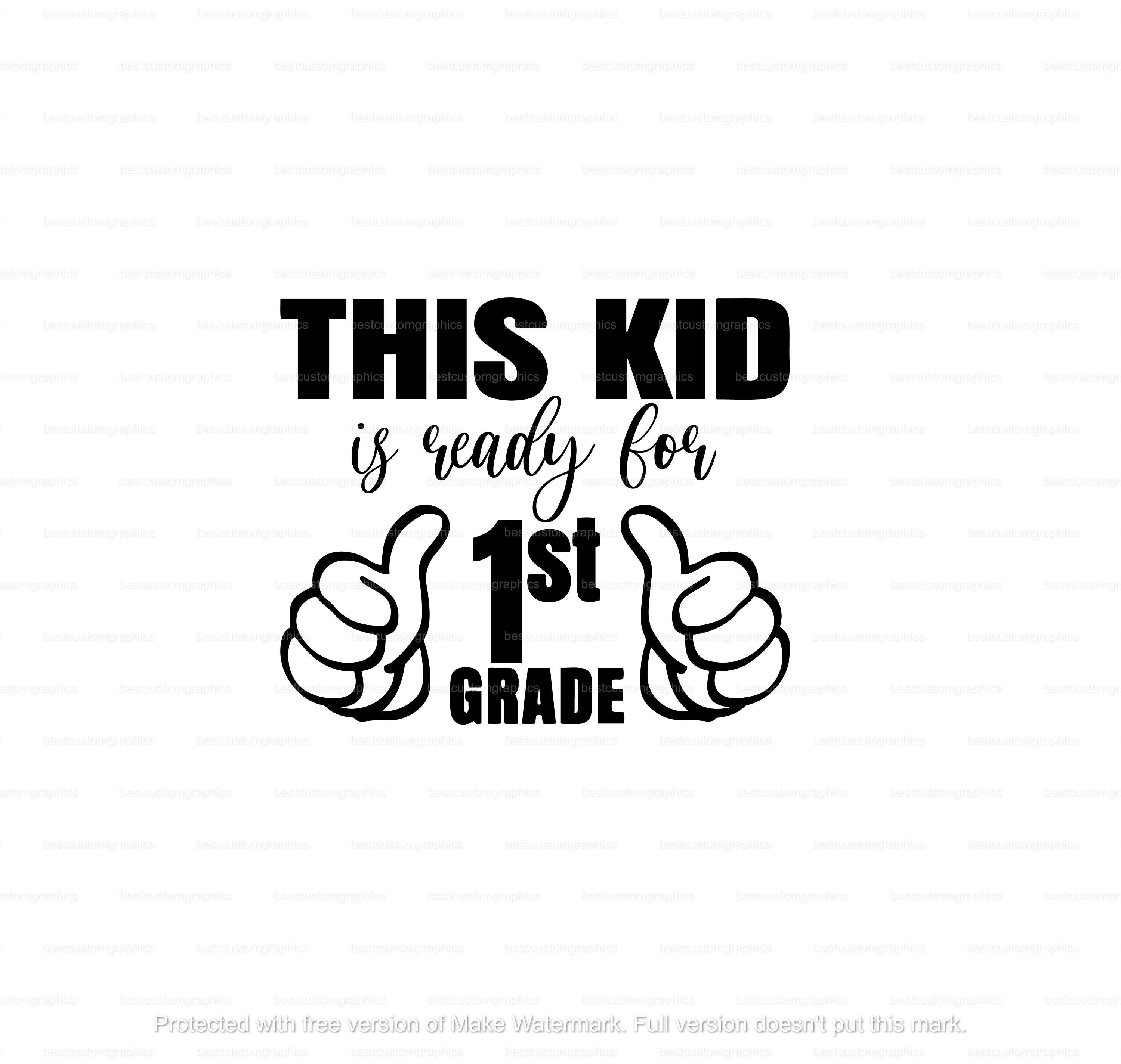 First Day of School SVG 1st Grade First Grade Digital Download for ...
