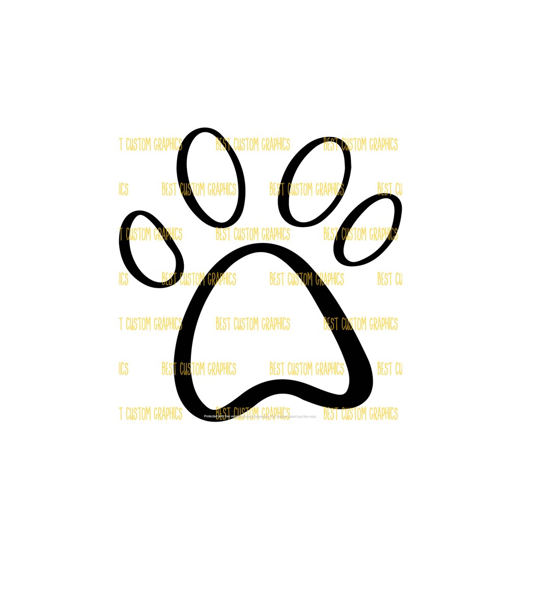 Paw Print Dog Cat Animal SVG, Valentines Day SVG Love, Digital Download ...