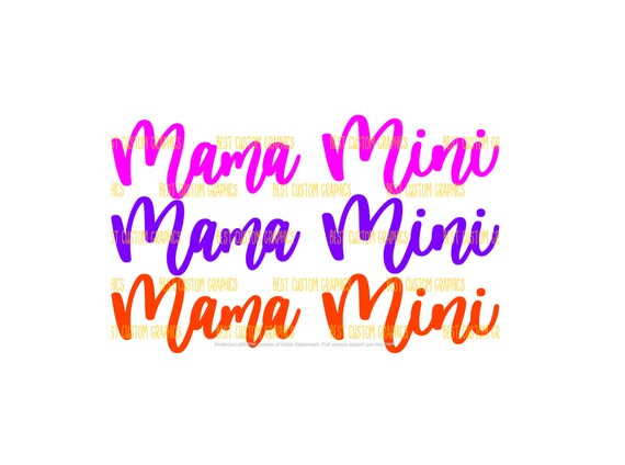 Mama Mini SVG Png and Jpg Digital Download - Etsy