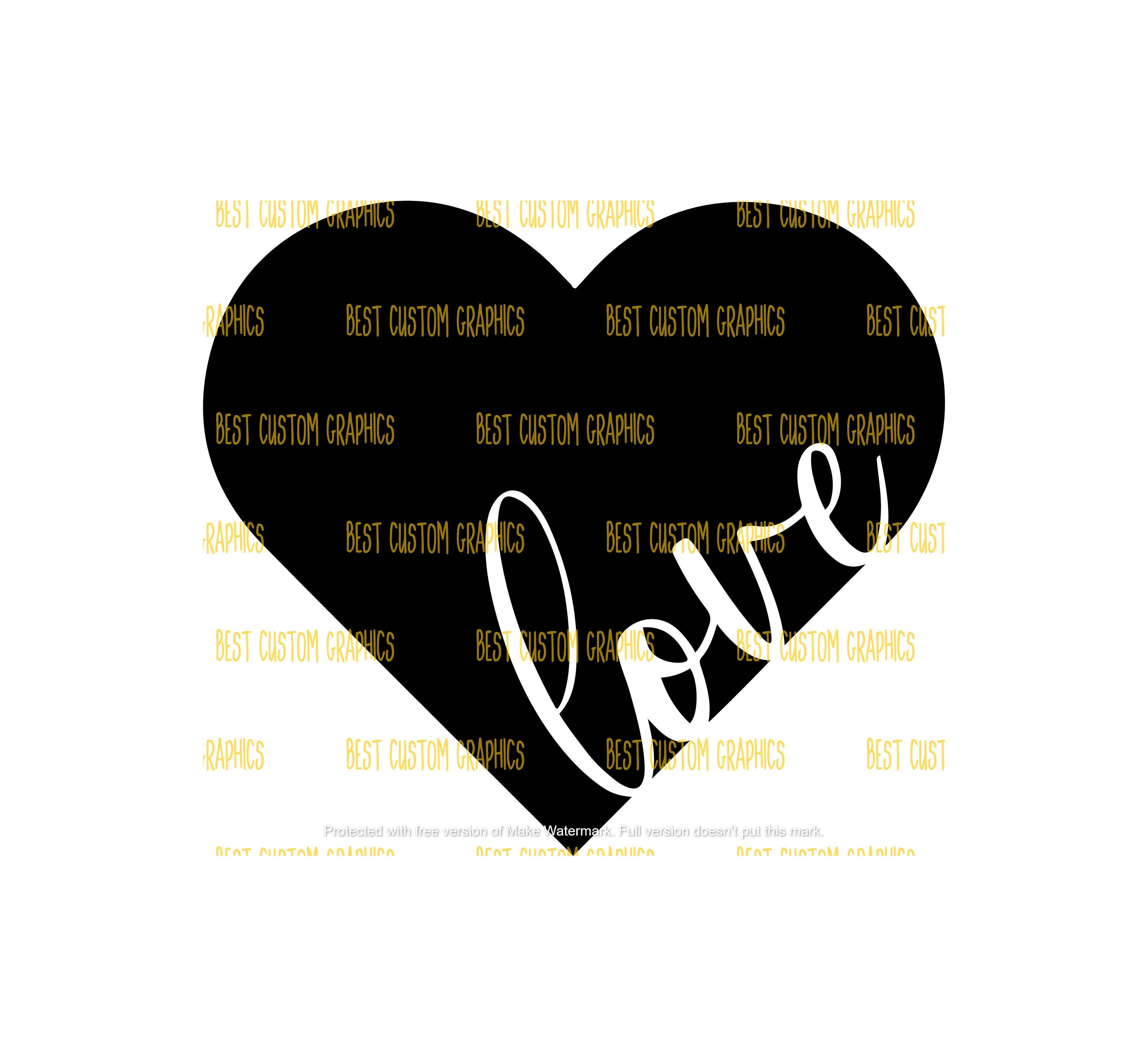 Love Word Heart Love Heart SVG, Valentines Day SVG Love, Digital ...