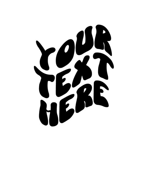 Custom Wavy Stacked SVG Personalized Customized Retro Wavy - Etsy