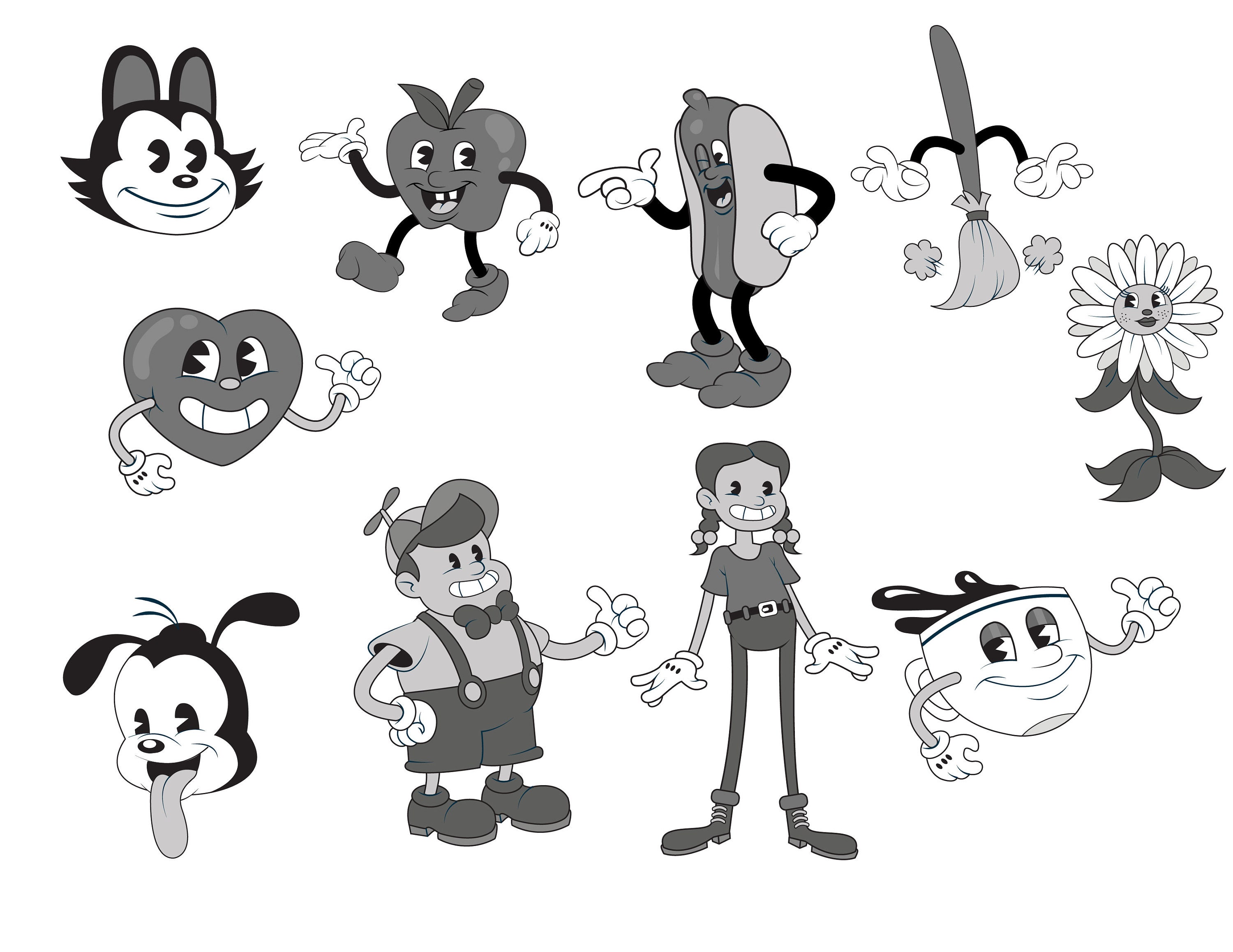 Cartoon, Vector, Vintage Cartoon, Assets - Etsy