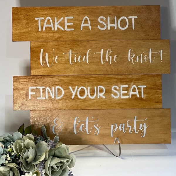 Take a Shot and Take Your Seat Sign - Etsy