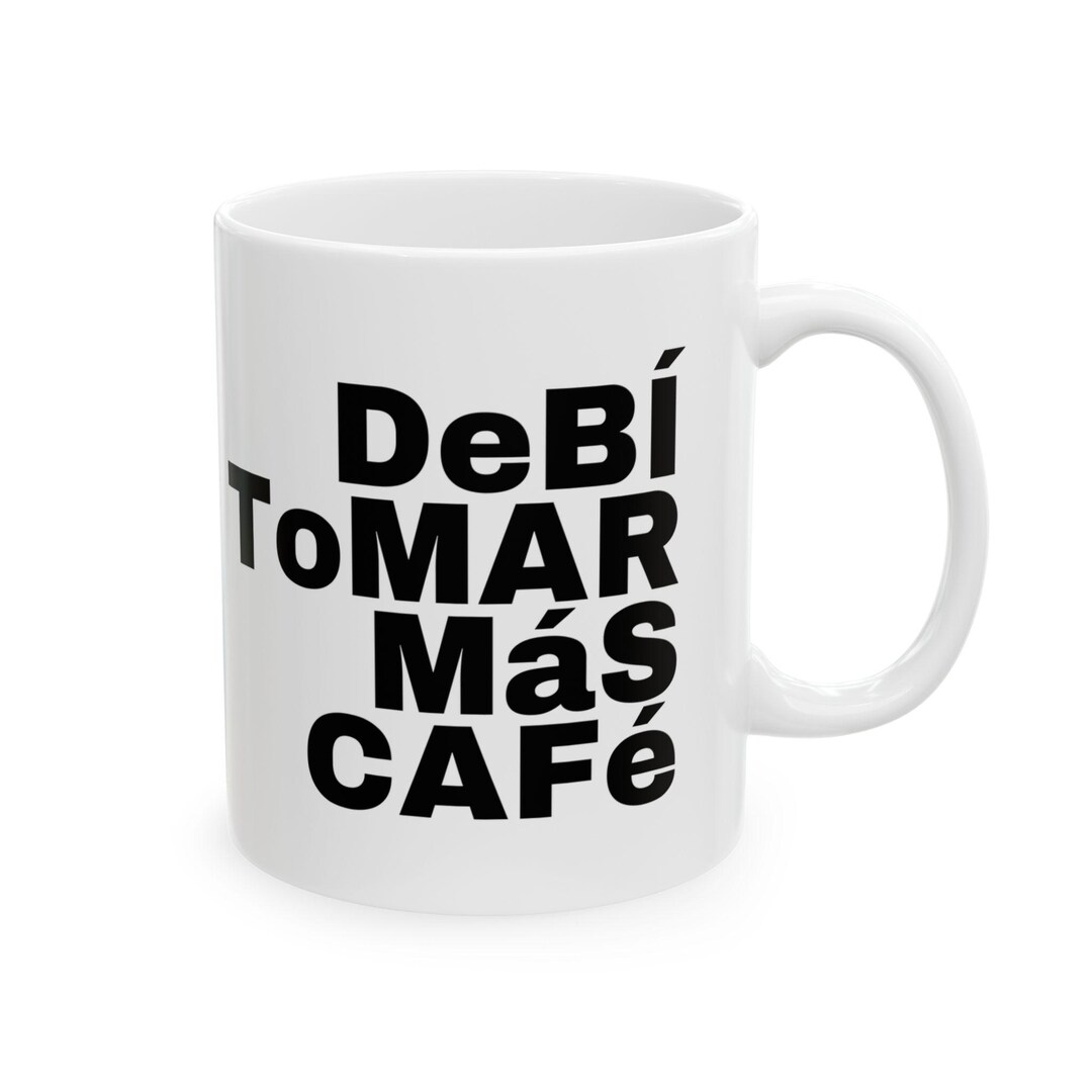 Bad Bunny Inspired Ceramic Mug Debi Tomar Mas Cafe Bad Bunny Inspired ...