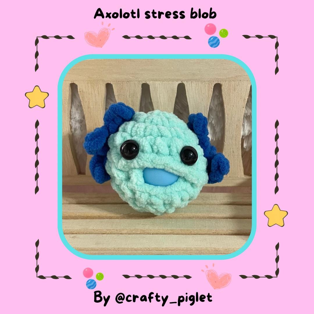 Axolotl Stress Blob Crochet Pattern - Etsy